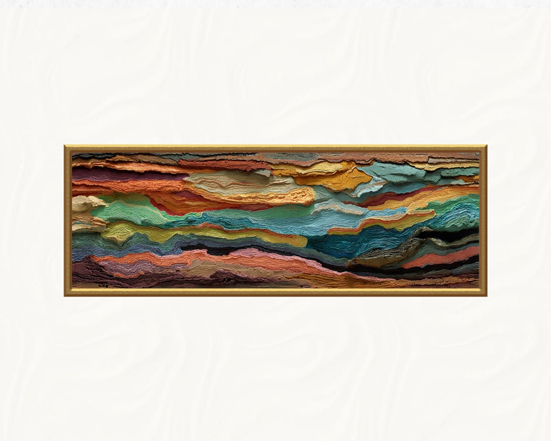 Layered Earth Texture Art Print, Modern Minimalist Wall Decor - Etsy