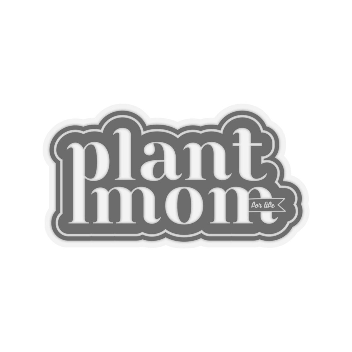 PLANT MOM Vinyl Decal Plant Mom Sticker Black & White Plant Sticker ...