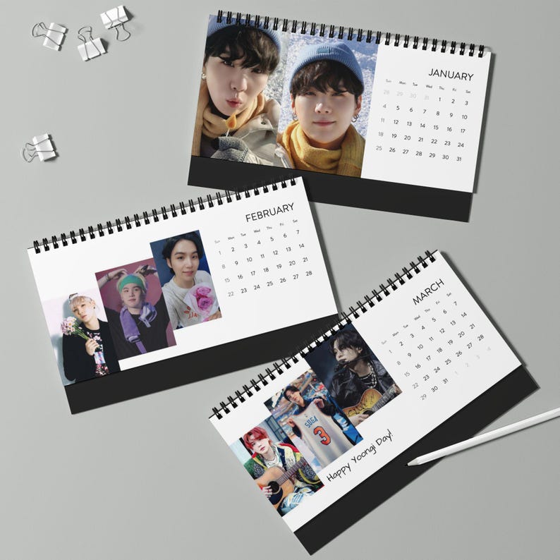 BTS Suga 2026 Desktop Calendar - Etsy New Zealand