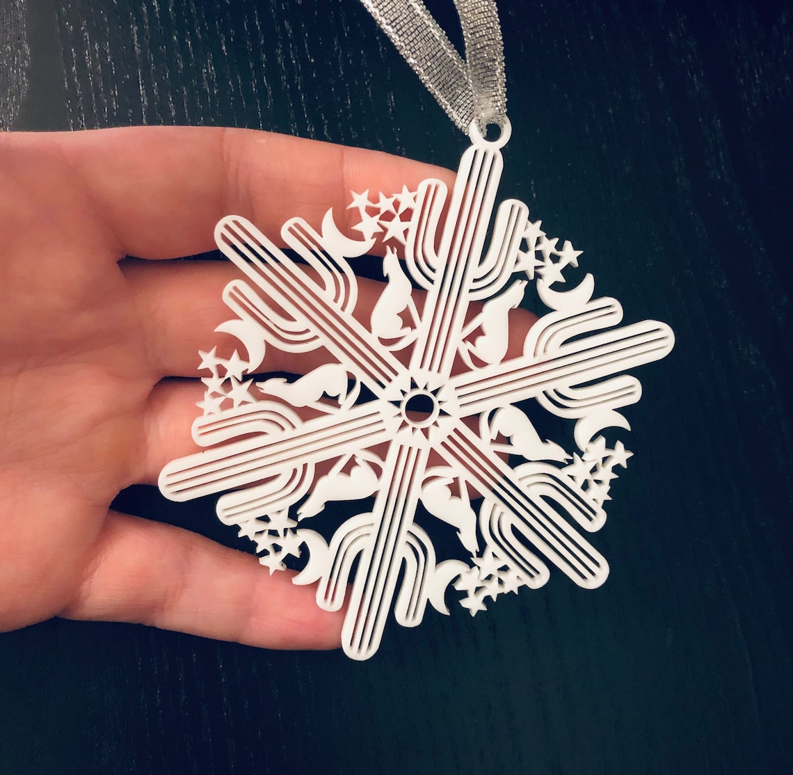 Southwest Cactus Arizona Saguaro Desert Coyote Snowflake - Etsy