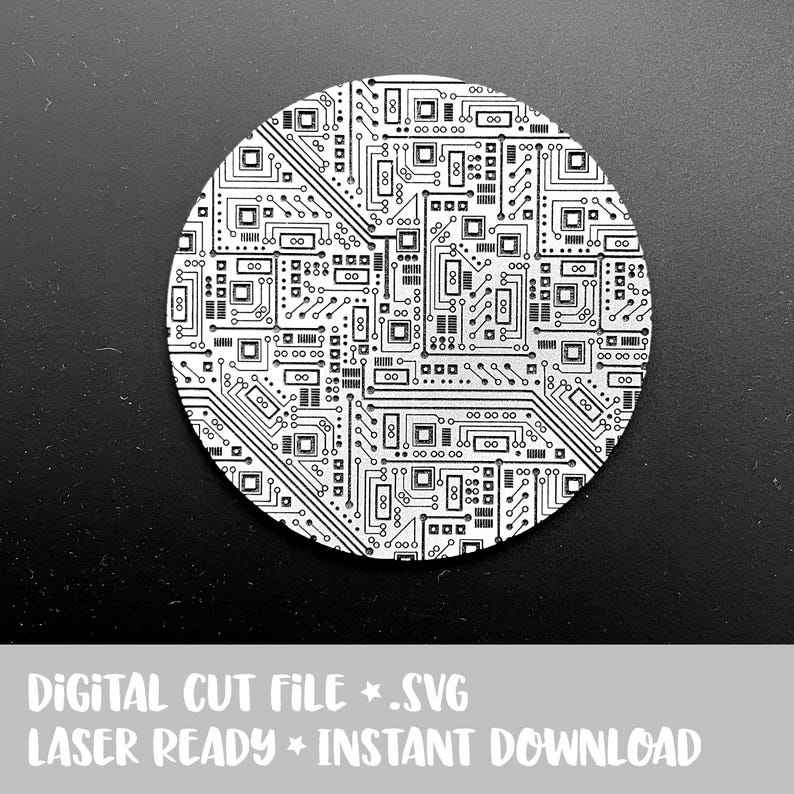 INSTANT DOWNLOAD: SVG Circuit Board Computer Technical Nerd Geek Circle ...