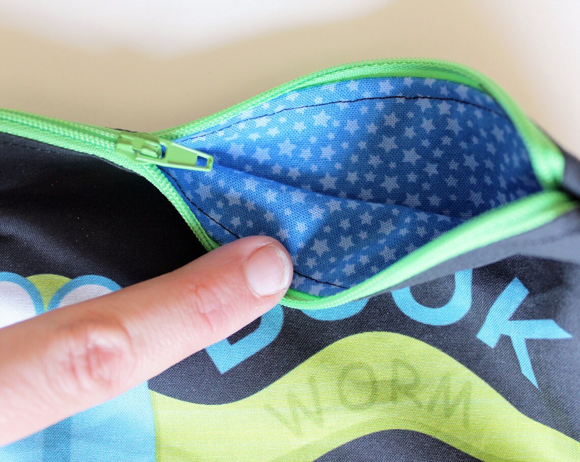 Bookworm Book Reading Library Zipper Bag Pouch Pencil Case - Etsy