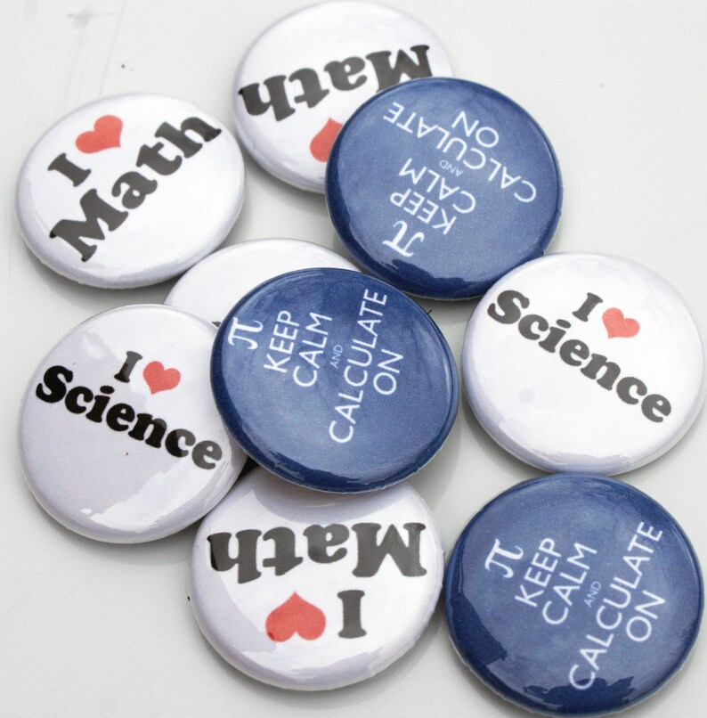 I Heart Math 1 Inch Pinback Button | Gifts Under 5 Dollars - Etsy
