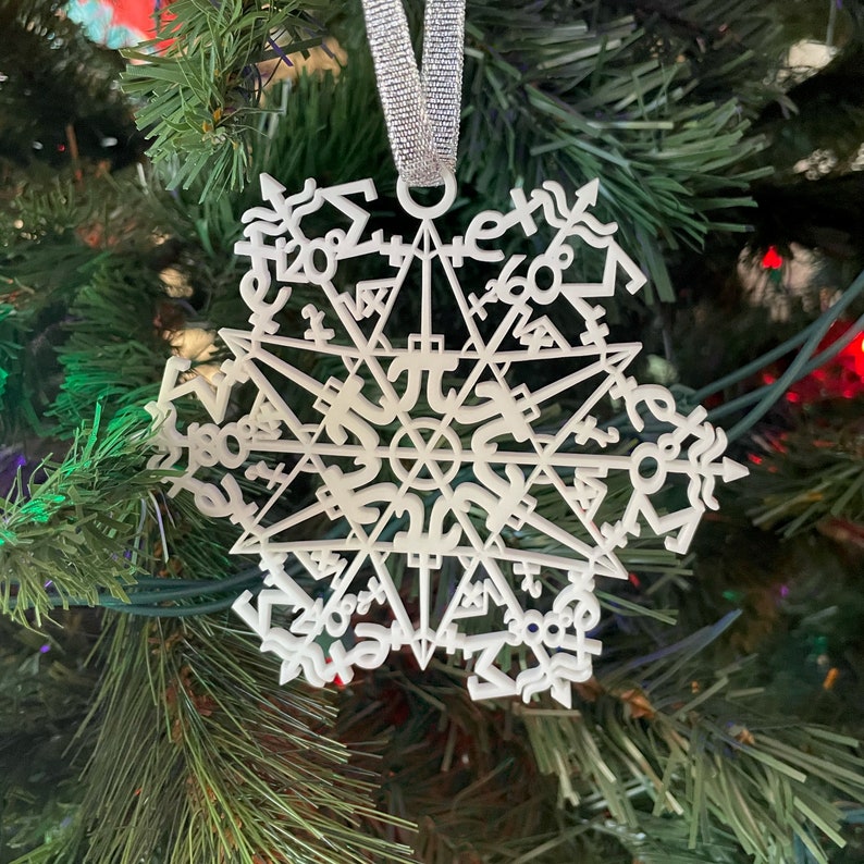 Math Teacher STEM Geometry Pi Numbers Snowflake Christmas Holiday Tree ...