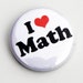 I Heart Math 1 Inch Pinback Button Gifts Under 5 Dollars - Etsy