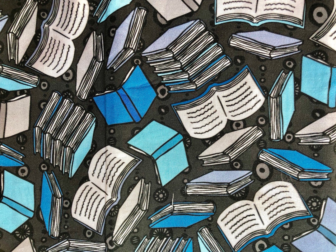 Blue Books Library Reading Nerd Geek School Teacher College Cotton ...