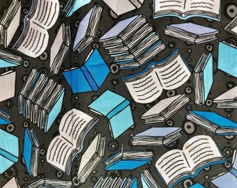 Books Fabric Book Lovers Bookshelf Pattern by Elena O'neill ...