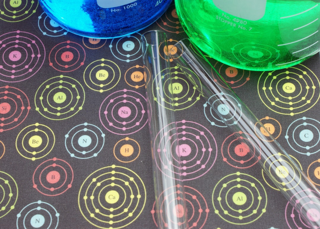 Periodic Shells (dark) Cotton Chemistry Science Fabric Fat Quarter - Etsy