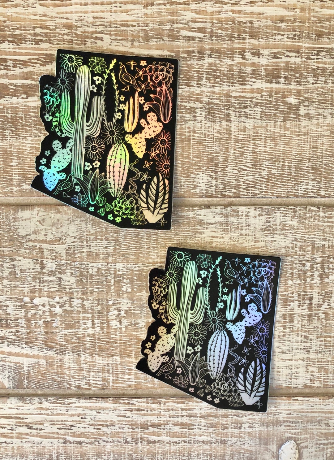 Holographic Arizona State Saguaro Cactus Succulent Desert Southwest ...