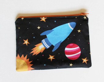 Rocket Zipper Pouch - Etsy
