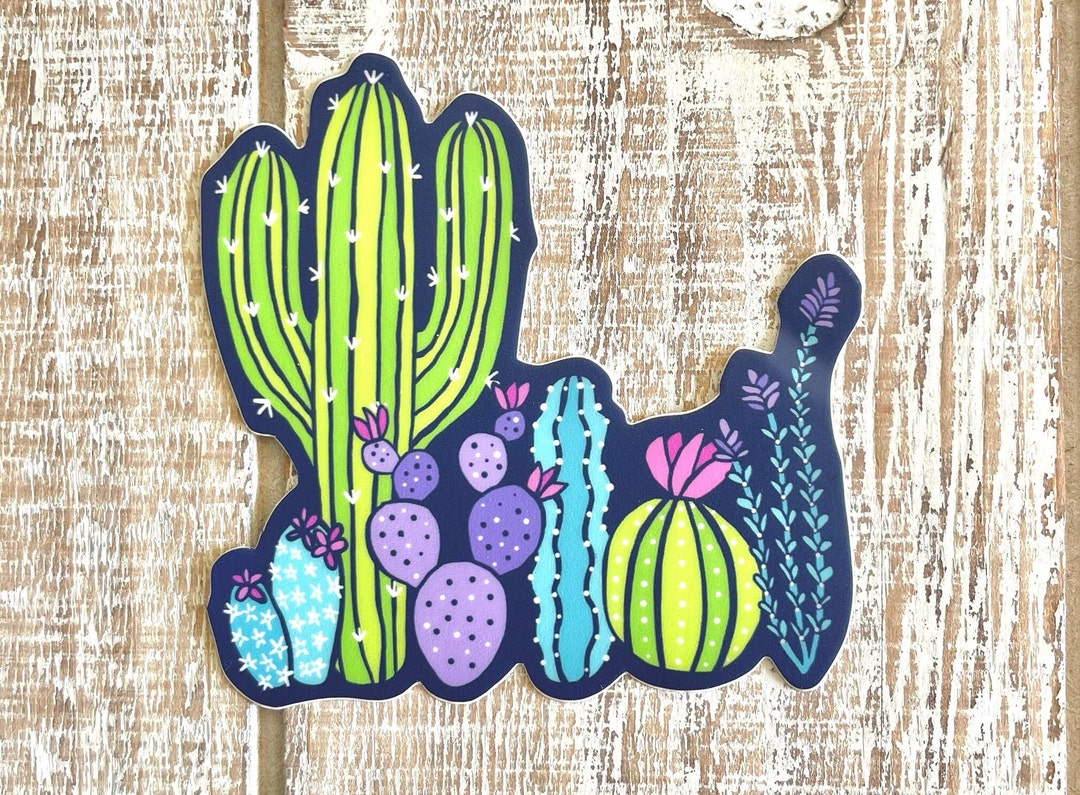 Cactus Succulent Saguaro Desert Southwest Plant Cacti Neon Colorful ...