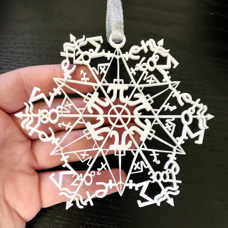 Math Teacher STEM Geometry Pi Numbers Snowflake Christmas Holiday Tree ...