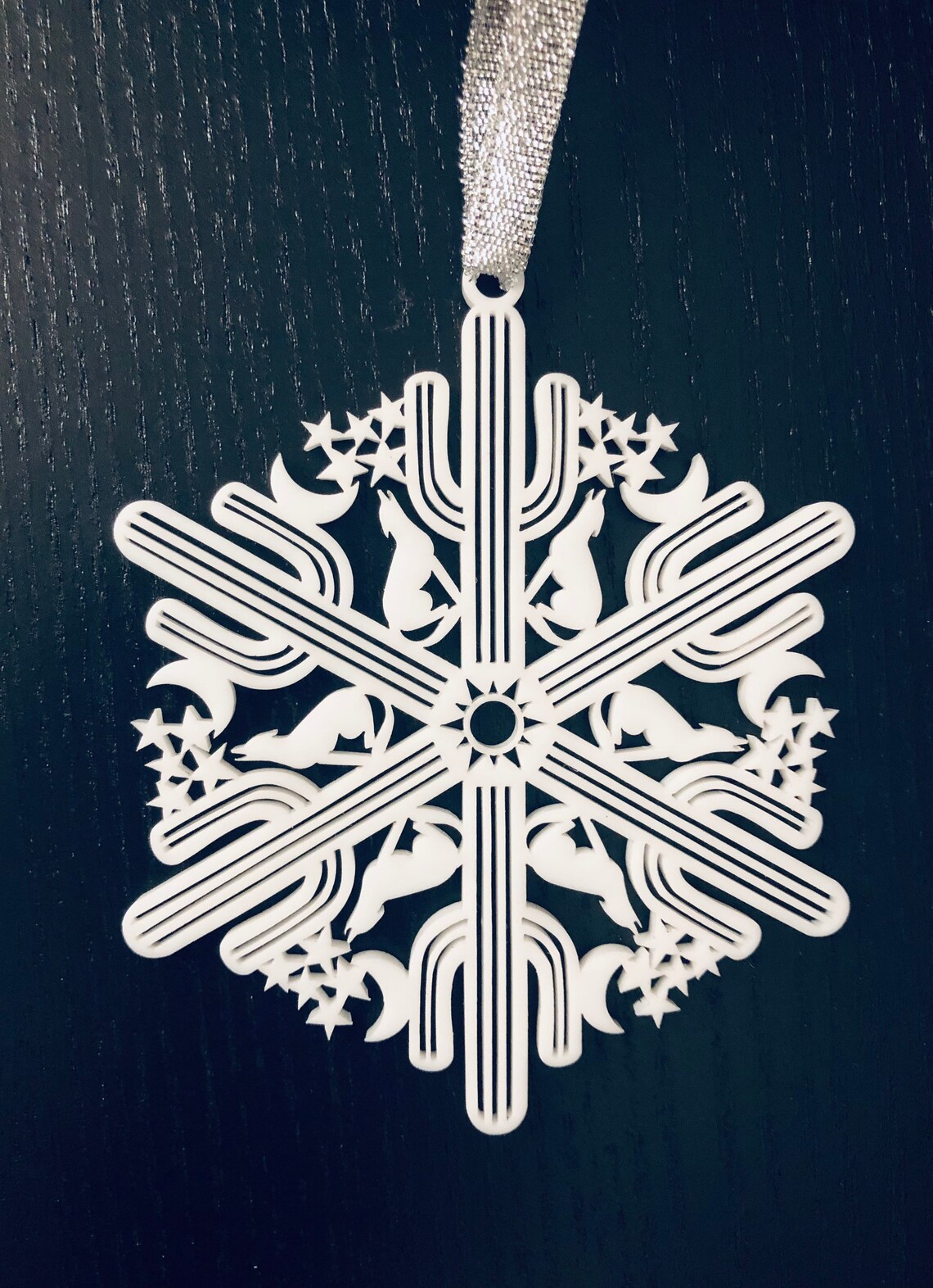 Southwest Cactus Arizona Saguaro Desert Coyote Snowflake - Etsy