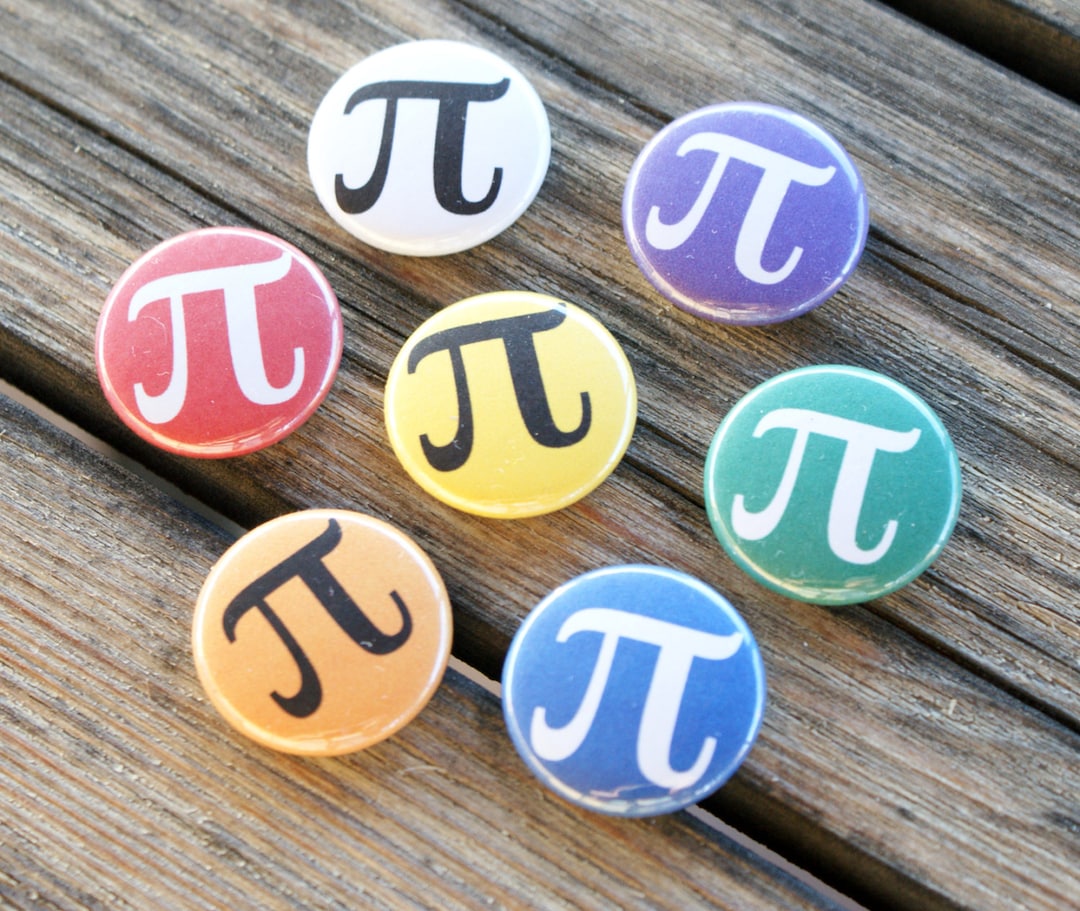 Colorful Pi Math 1" Pinback Button | Gifts Under 5 Dollars - Etsy