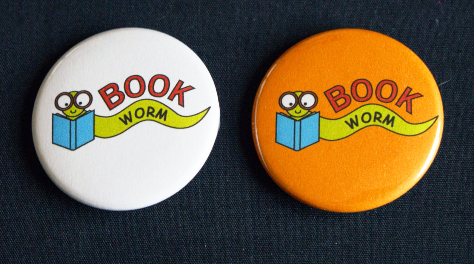 Book Worm Nerdy Geeky Reading 1.5 Inch Pinback Button | Gifts Under 5 ...