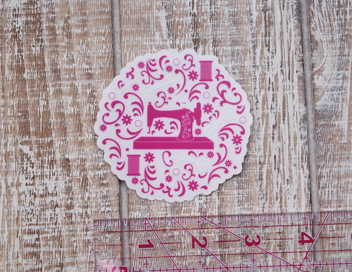 Pink Seamstress Sewing Pin Needle Thread Crafting Clear Vinyl | Etsy