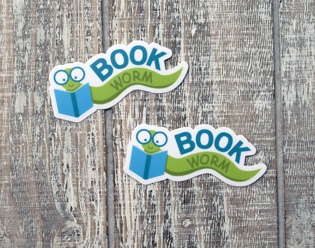 Book Worm Library Reading Librarian Cute Animal Nerd Geek Water Bottle ...
