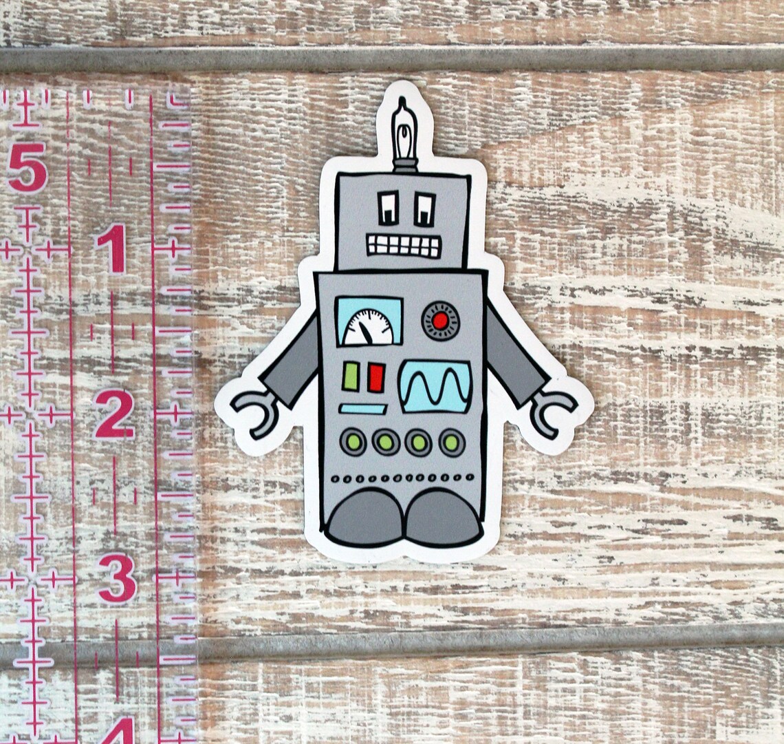 Retro Robot Geek Nerd Magnet Office Car Decoration Gifts - Etsy
