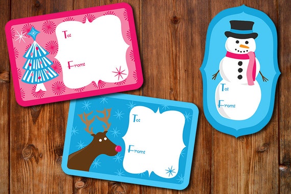INSTANT DOWNLOAD: Printable Christmas and Holiday Gift Label | Etsy