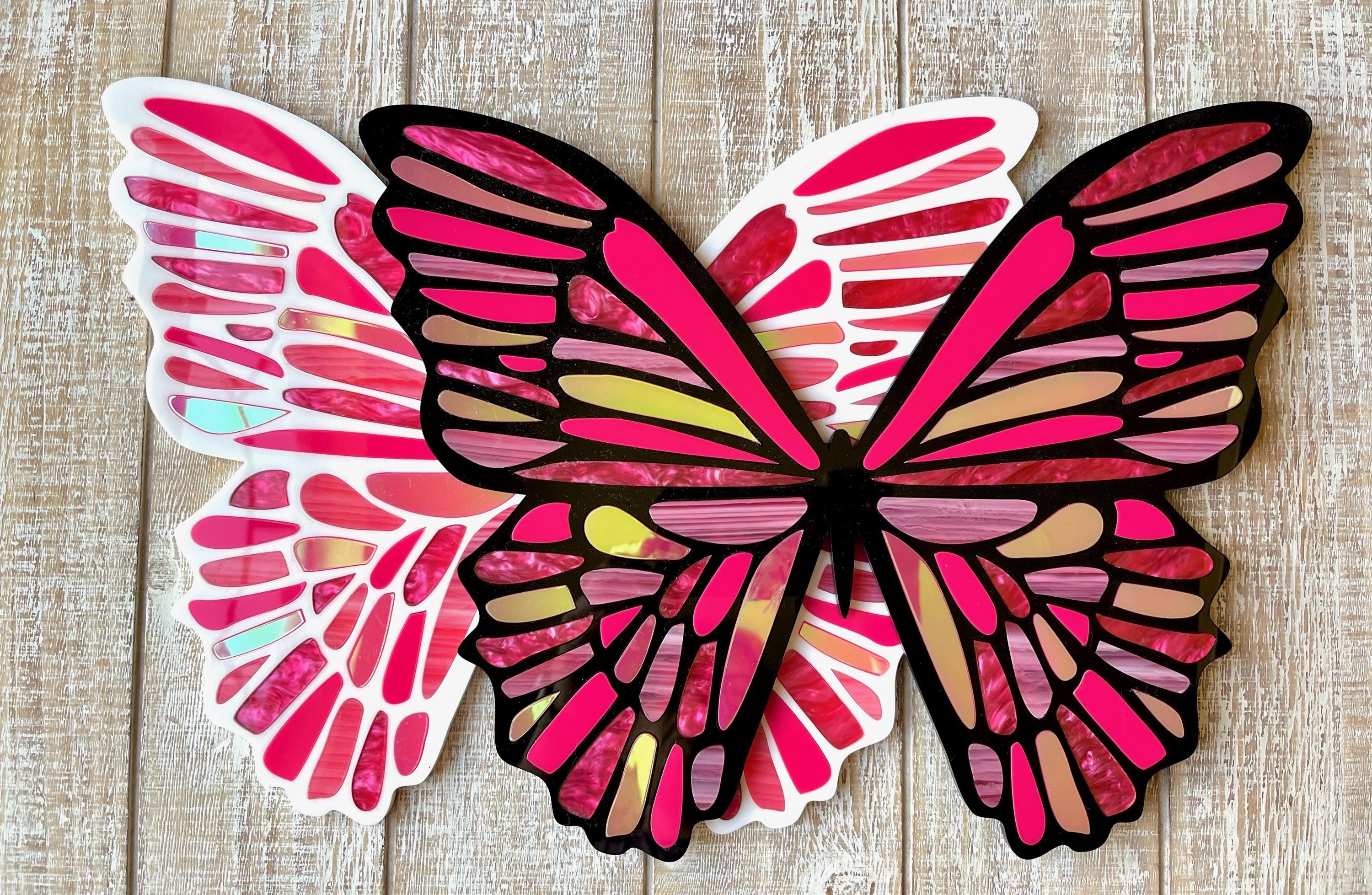 Pink Monarch Butterfly Acrylic Art Sign: Nursery Kids Decor - Etsy