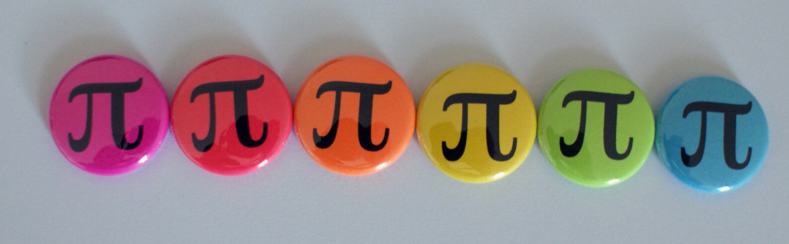 Colorful Neon Pi Nerdy Geeky Math 1 Pinback Button - Etsy
