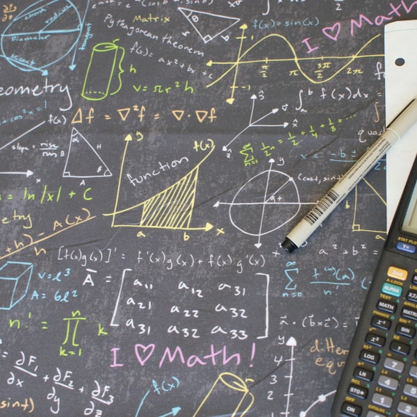 Math Fabric - Etsy