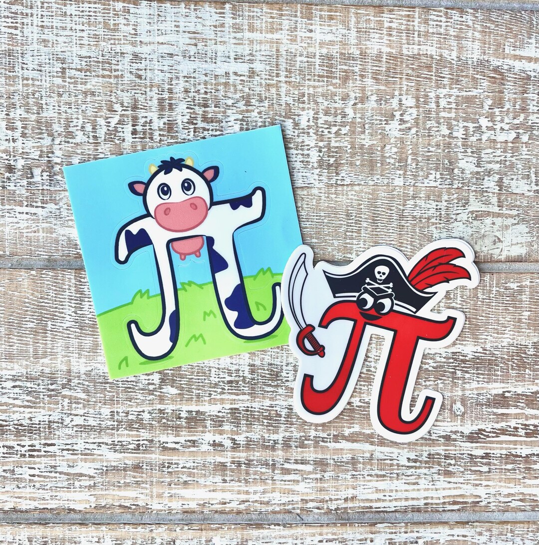 Pi Day Vinyl Sticker: Pirate Cow Math Pun - Funny Nerd Gift - Etsy