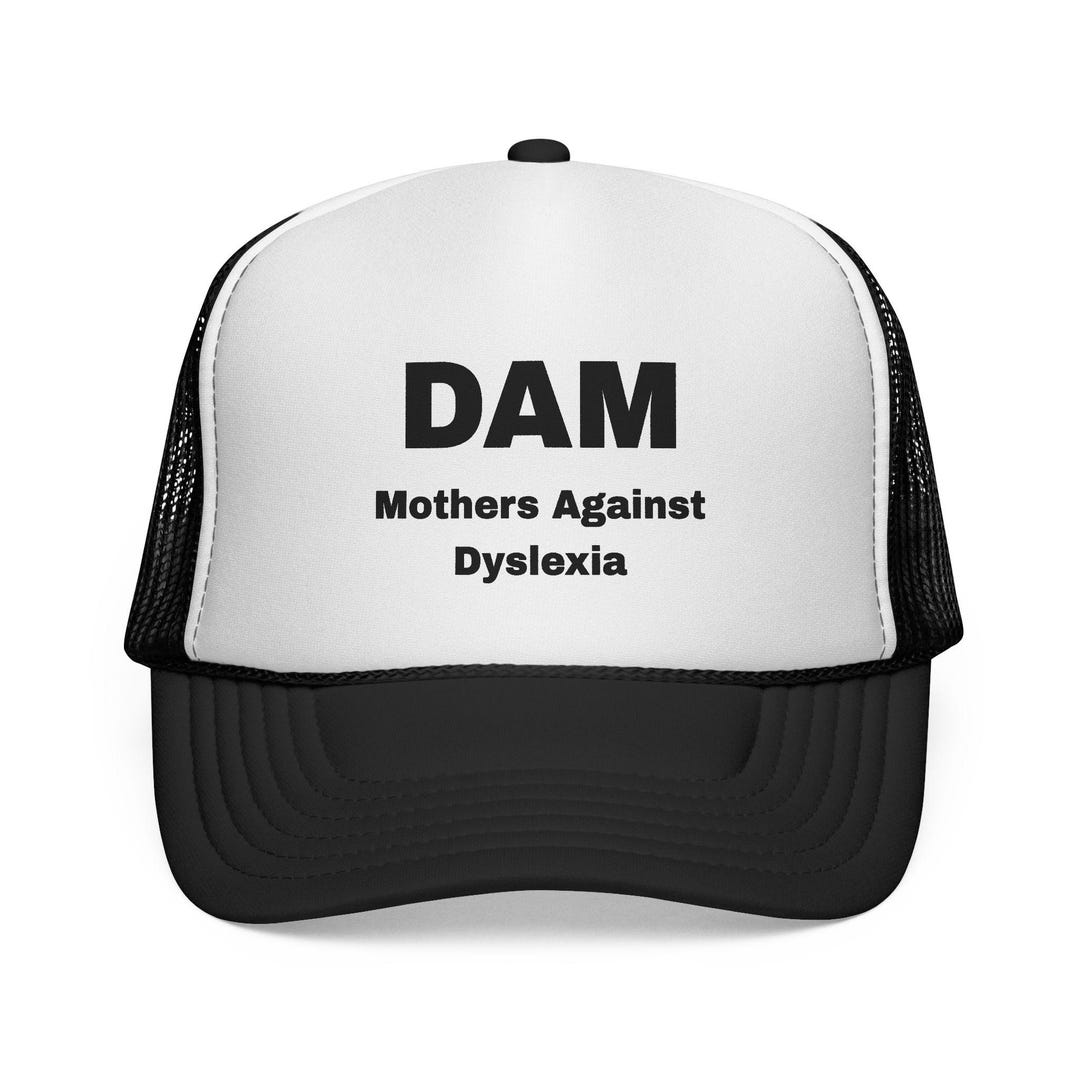 DAM Trucker Hat for Dyslexia Awareness | Adjustable Mesh Snapback ...