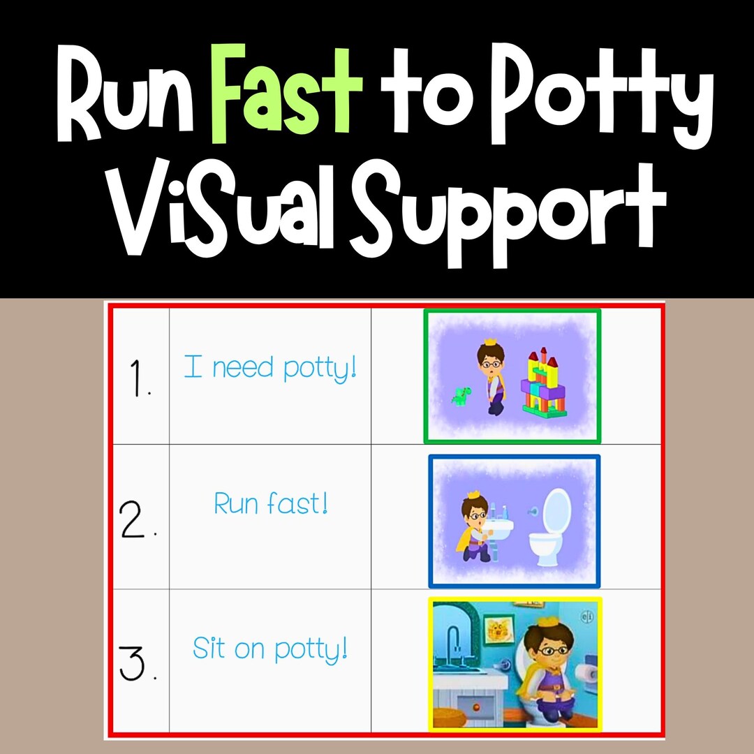 Run Fast to Potty Visual* Potty Training *bladder Awareness - Etsy