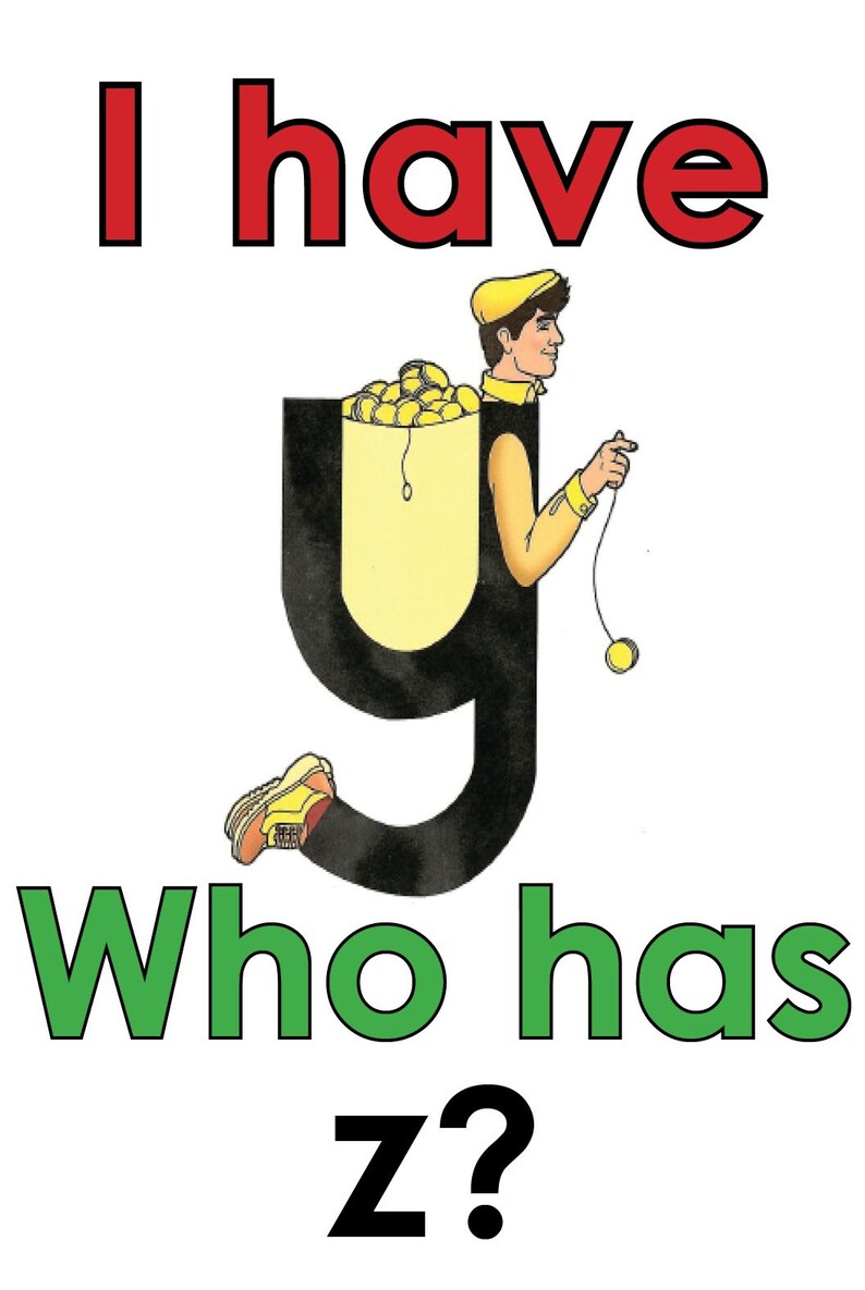 Letterland Alphabet Recognition - I Have Who Has Game - Printable ...