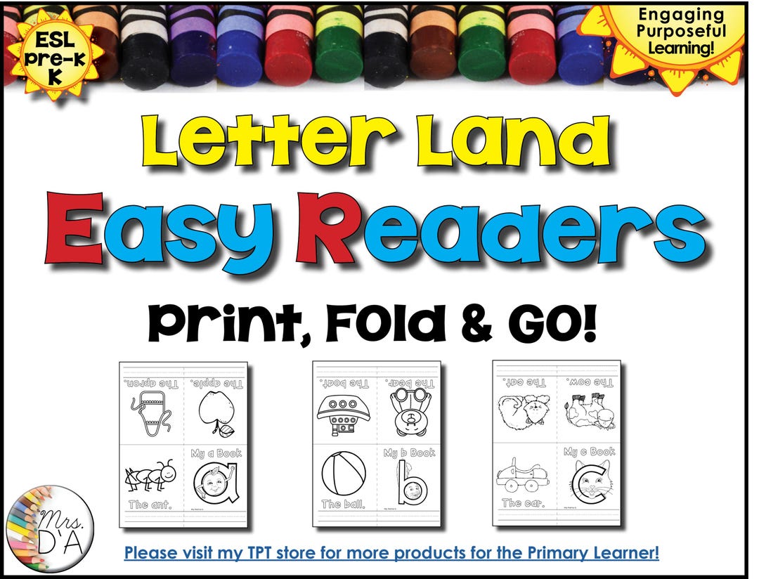 Letterland Alphabet Recognition - Easy Readers - Printe, Fold and Go ...
