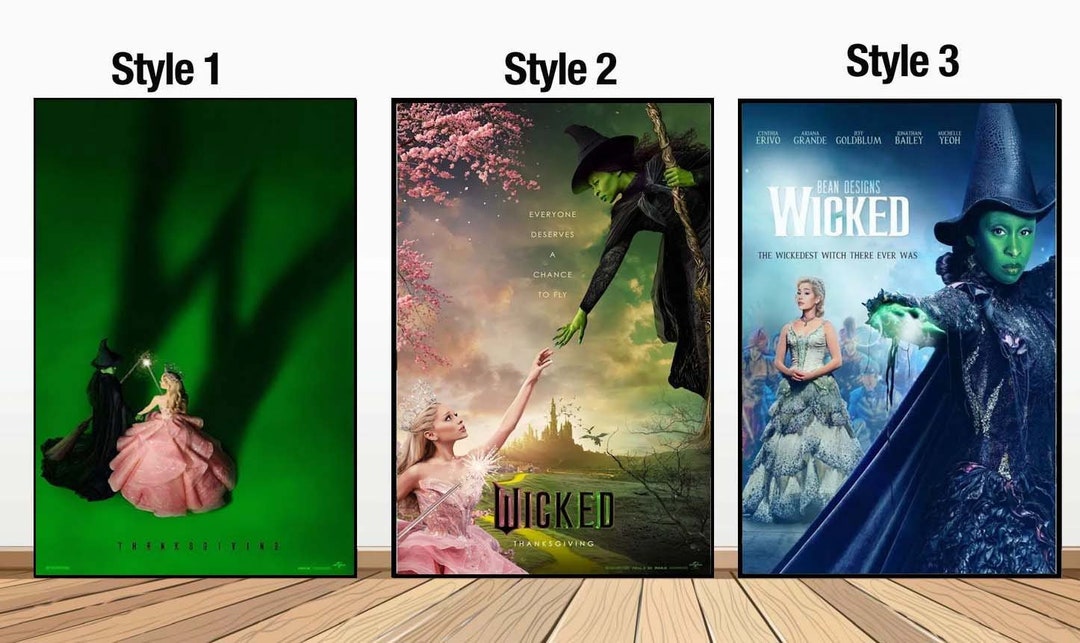 Wicked Movie Poster High Quality Canvas Wall Art Room Decor Wicked 2024 ...