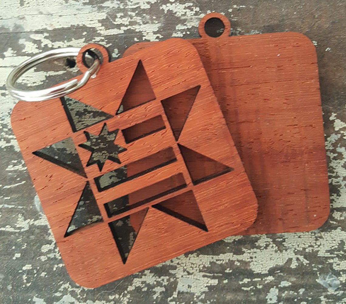 Quilt Block Keychain - Etsy