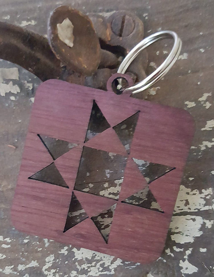 Quilt Block Keychain - Etsy