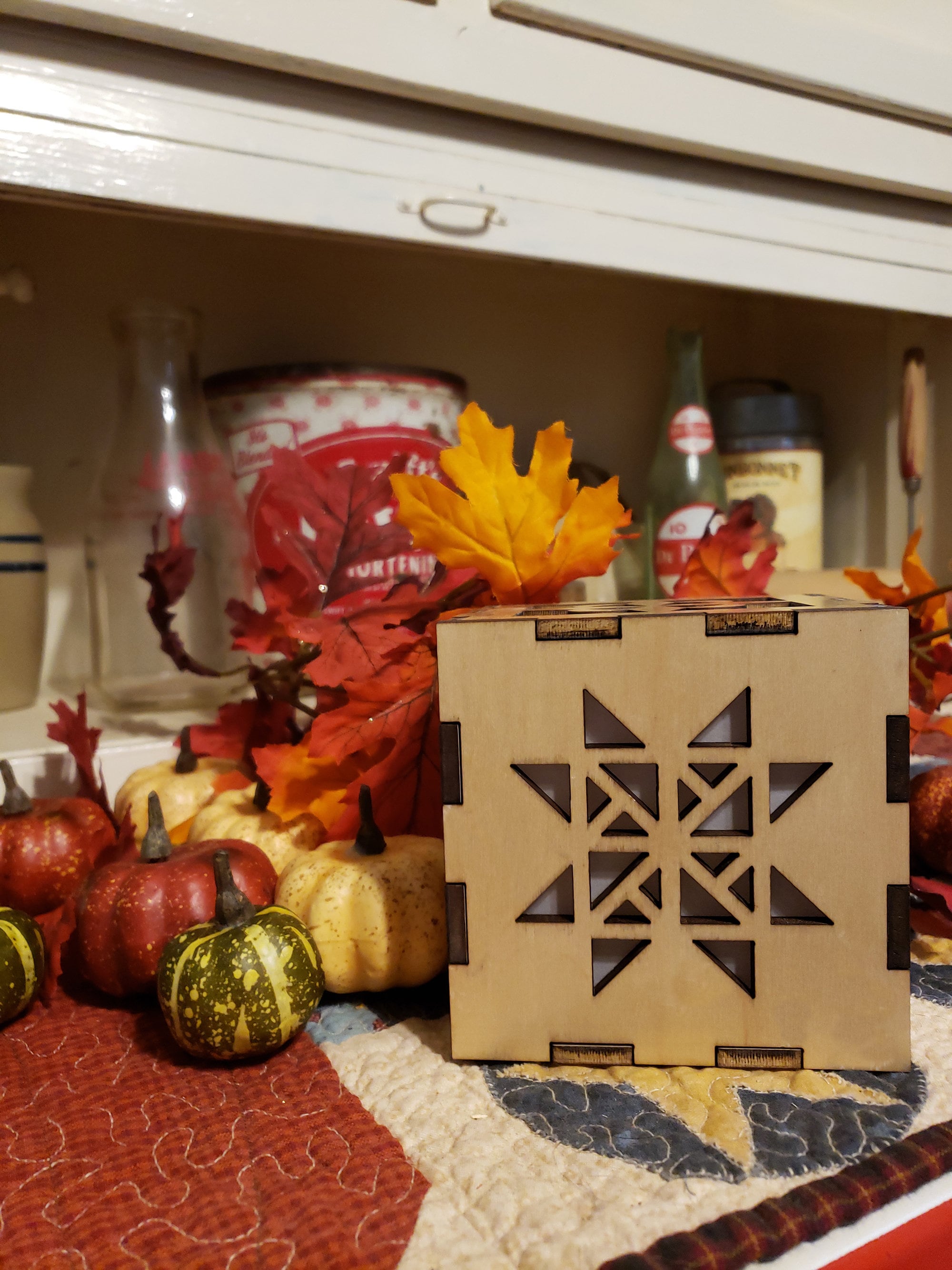 Quilt Block Lamp Lantern Nightlight - Etsy