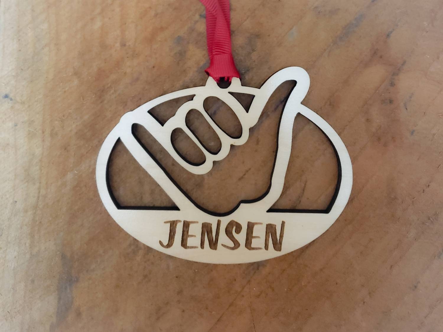 Shaka, Hang Loose, Hawaiian Christmas Ornament Personalized - Etsy