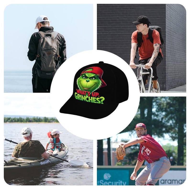 What's up Grinch's Baseball Cap #christmastime - Etsy