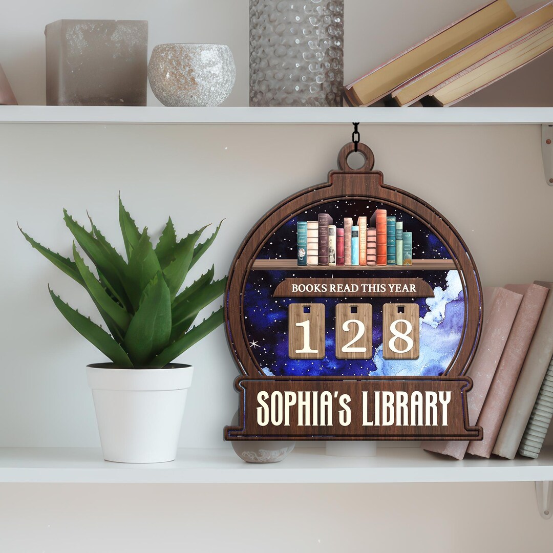 Personalized Books Read Tracker,books Read This Year,bookshelf Counter ...