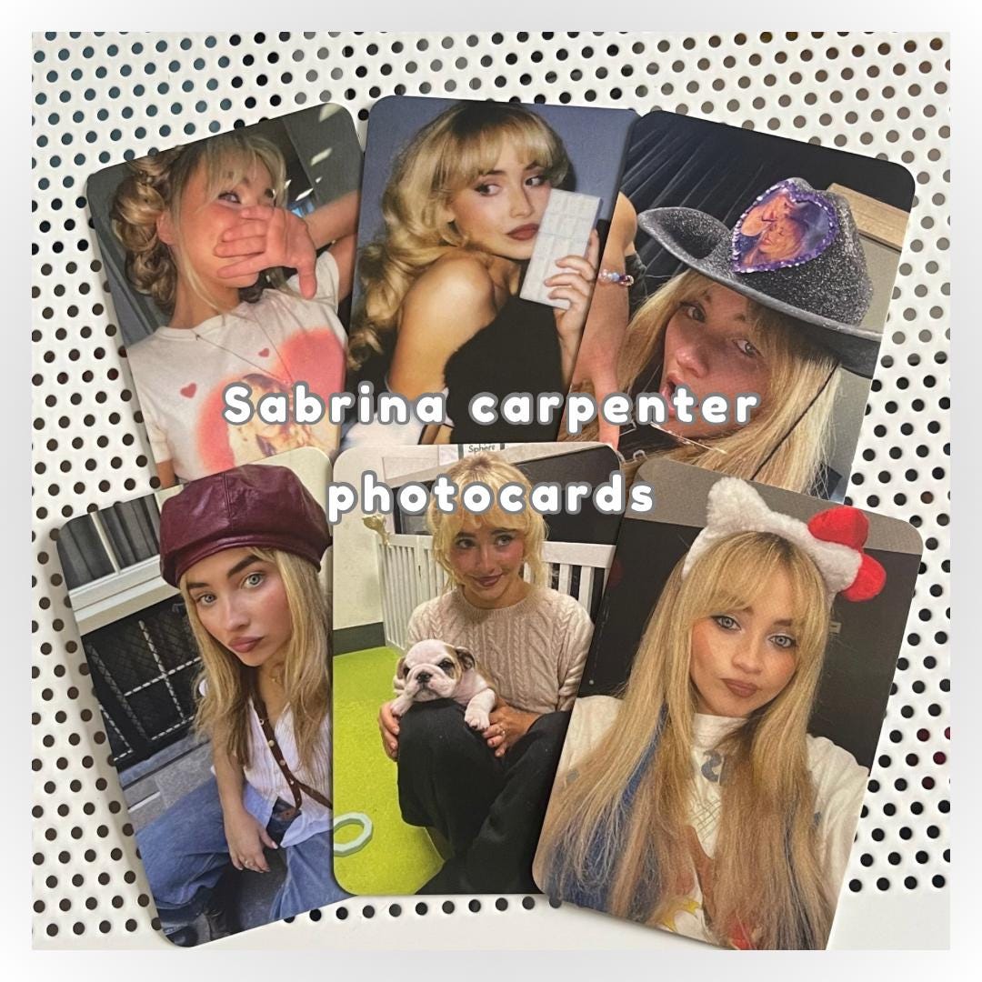 Sabrina Carpenter Photocards + Decorated Toploader - Etsy