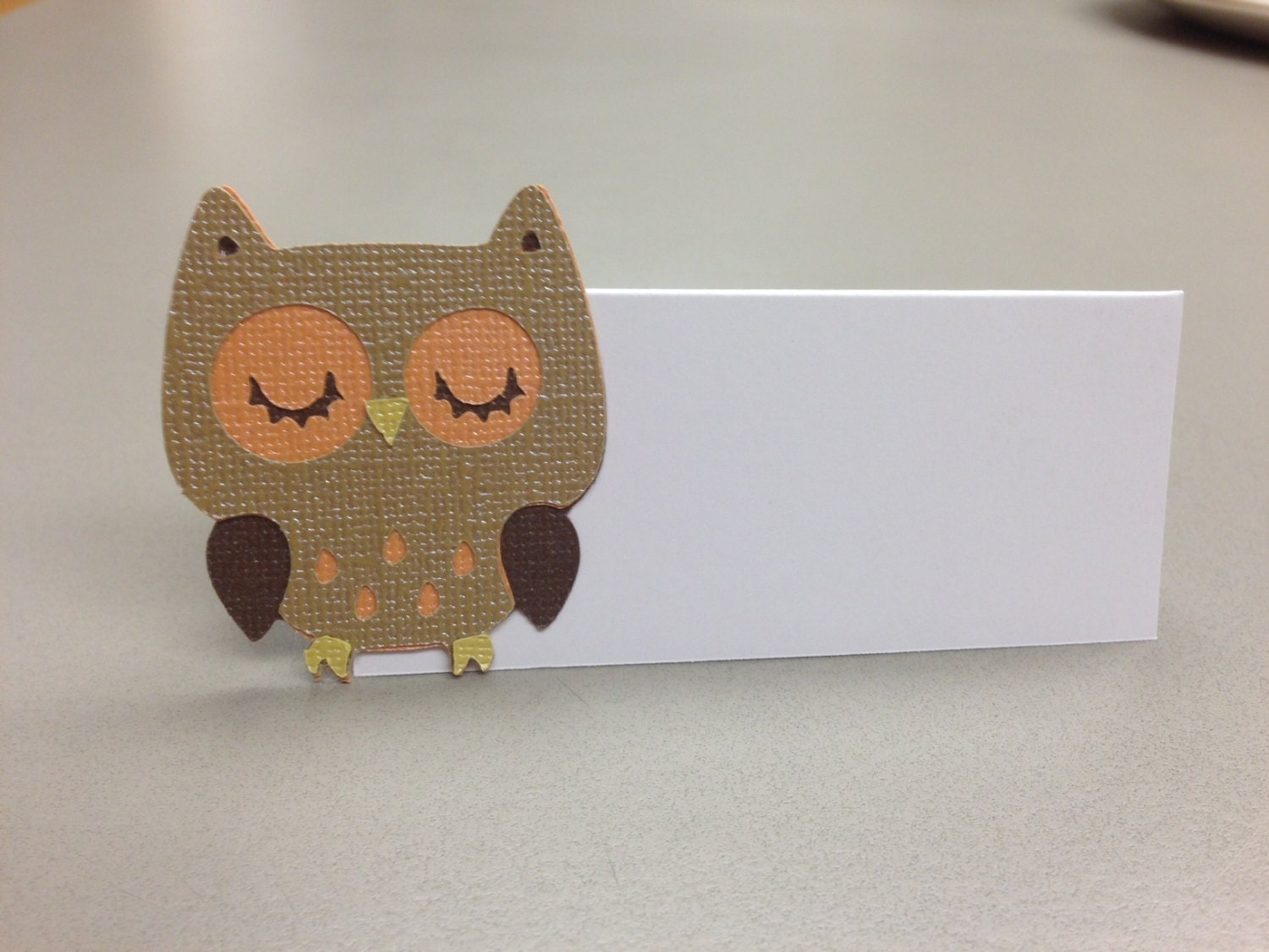 TREETOP OWL Tent Card or Food Label set of 3 | Etsy