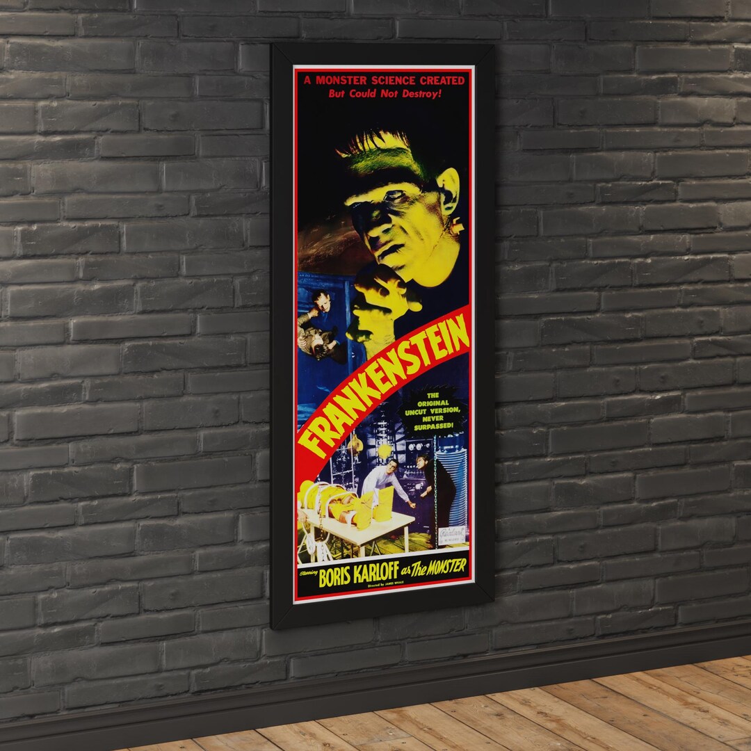 Frankenstein Classic Monster Poster FRAME NOT INCLUDED Boris Karloff - Etsy