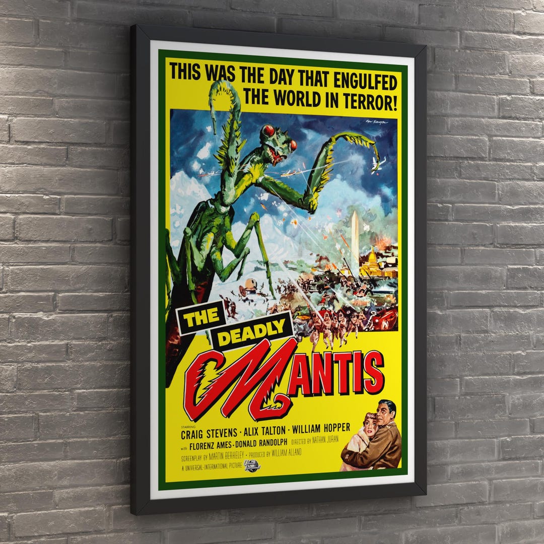 The Deadly Mantis Classic Movie Poster FRAME NOT INCLUDED - Etsy