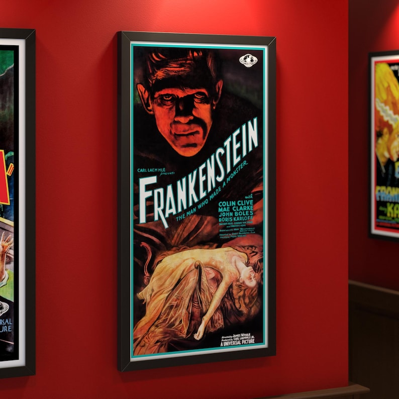 Frankenstein Classic Monster Poster FRAME NOT INCLUDED Boris Karloff - Etsy