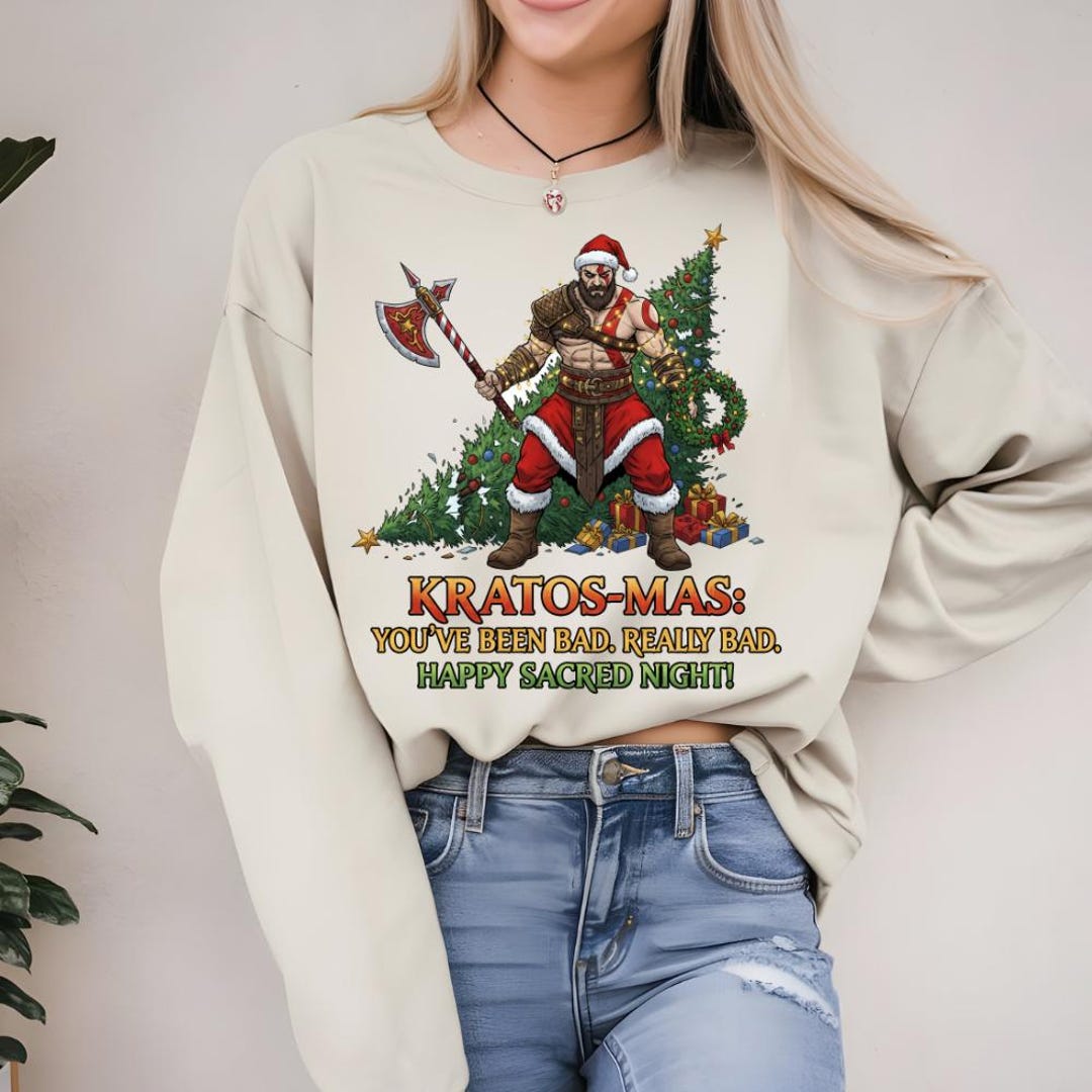 Kratos Christmas PNG | PS Gaming Clipart | Boys Birthday Shirt Design ...