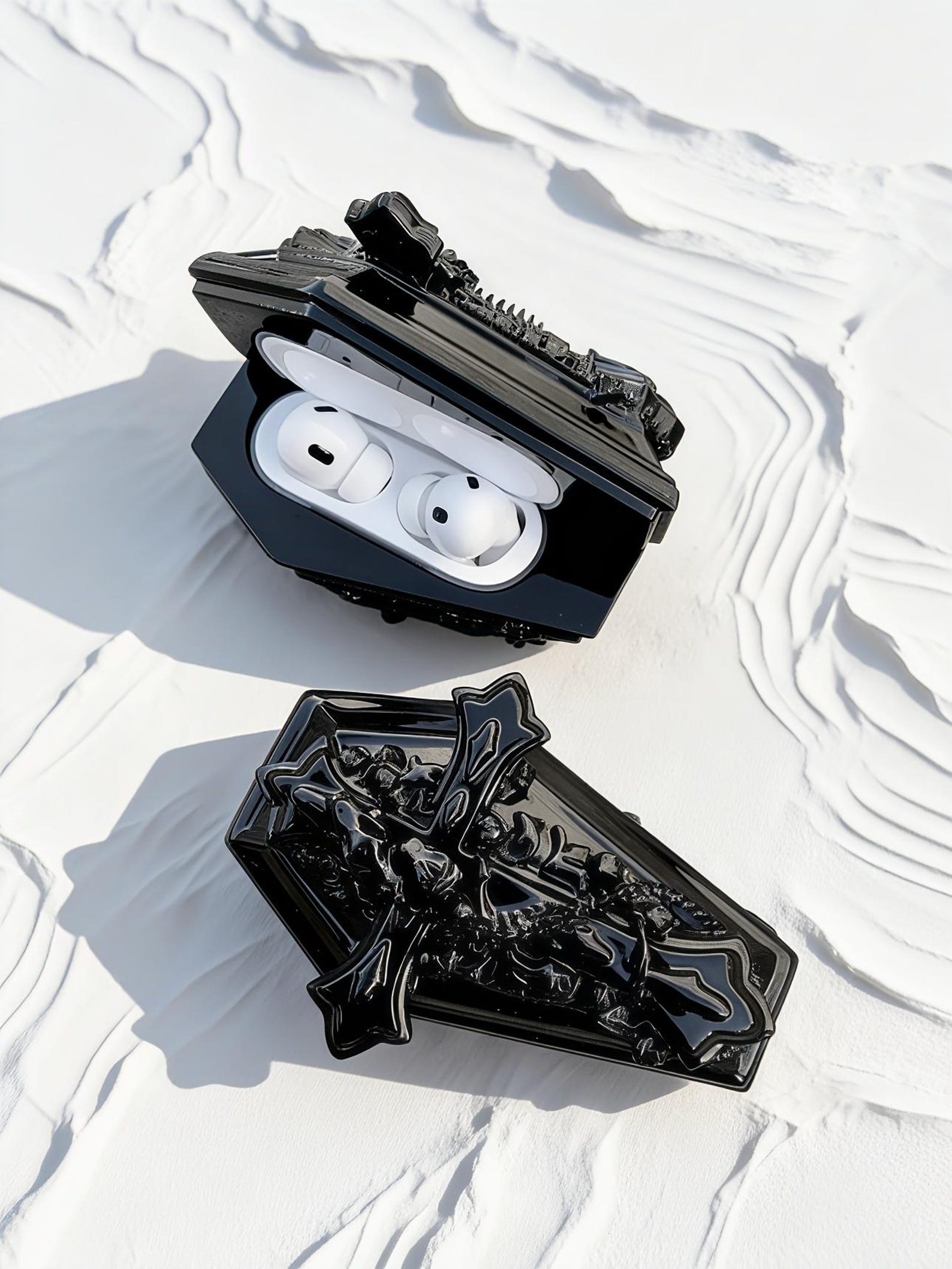 3D Printed Gothic Coffin Case ,earphone Protective Case, Unique Dark ...