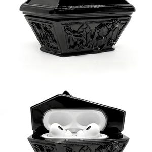 3D Printed Gothic Coffin Case ,earphone Protective Case, Unique Dark ...