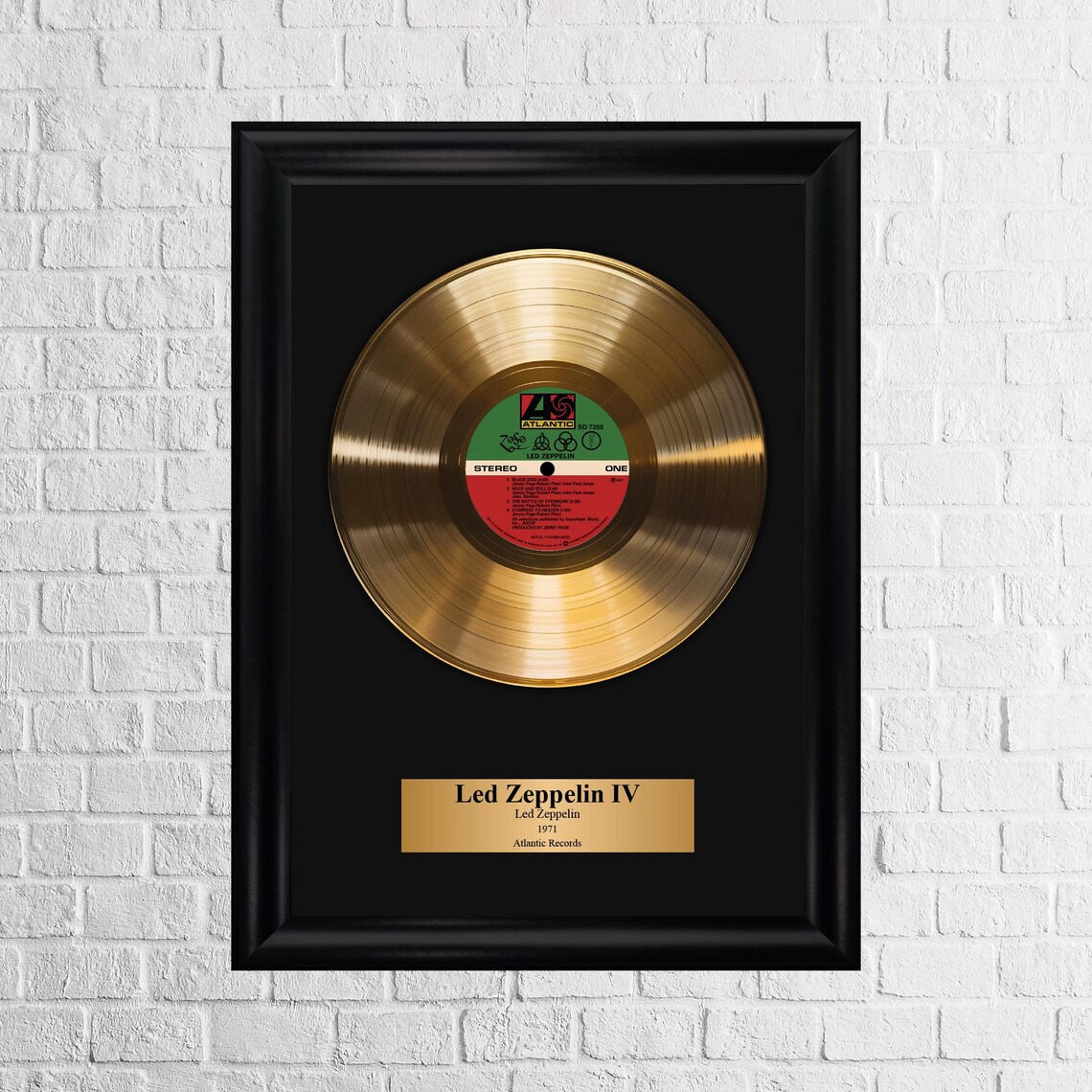 Led Zeppelin – Gold Plated Vinyl Record – Wall Art and Gift for Music ...