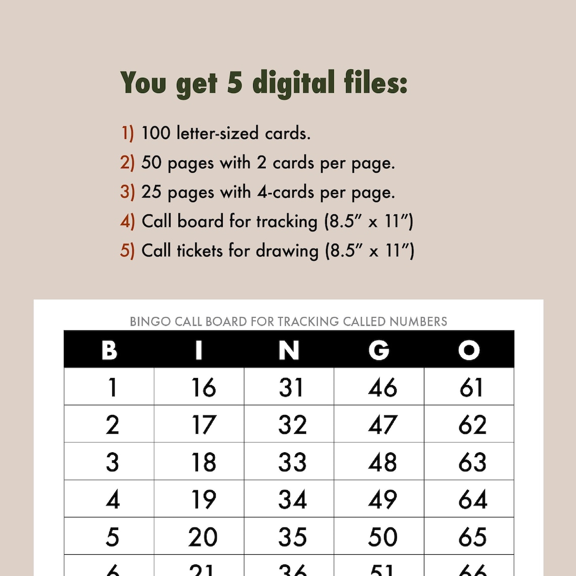 Gingerbread Man Bingo – Printable 75-number Holiday Game | 100 Unique ...