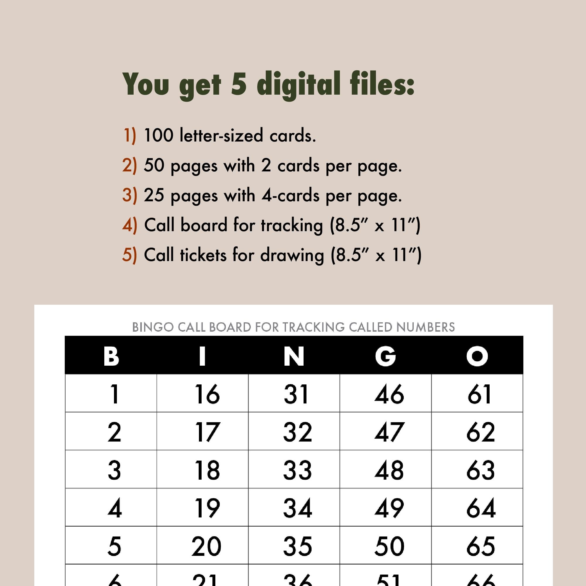 Gingerbread Man Bingo – Printable 75-number Holiday Game | 100 Unique ...