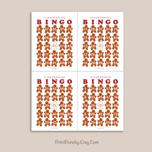 Gingerbread Man Bingo – Printable 75-number Holiday Game | 100 Unique ...